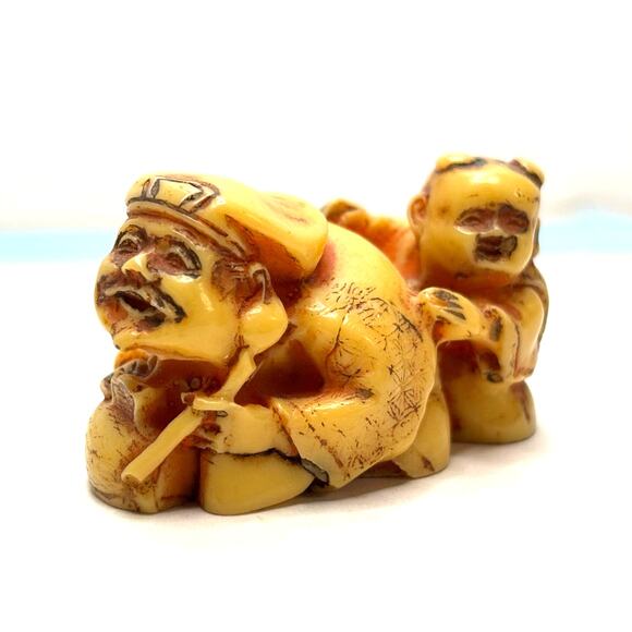 Unbranded | Accents | Vintage Asian Resin Figurine Man And Child ...